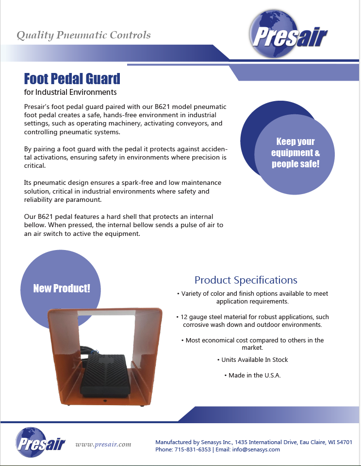 Foot Pedal Guard for Industrial Environments - PresAir